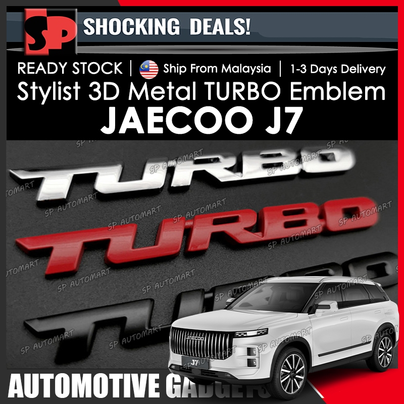 Chery Jaecoo J7 Stylist 3D Metal TURBO Emblem Car Emblem | Shopee Malaysia