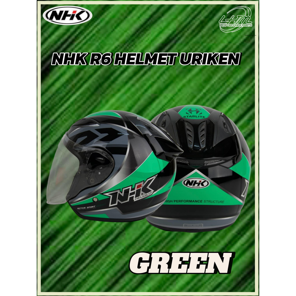 [FREE HELMET TOYS] CLEAR STOCK HELMET NHK R6 URIKEN GREEN KOTAK AKAN ...