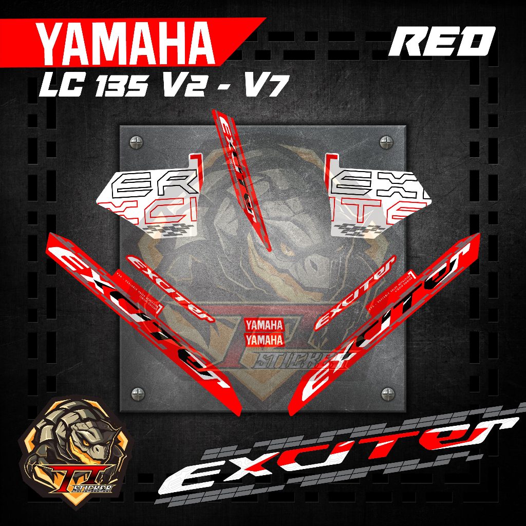 Yamaha LC135 V2-V7 AEROX EXCITER CUSTOM STRIPE BODY STICKER ( READY ...