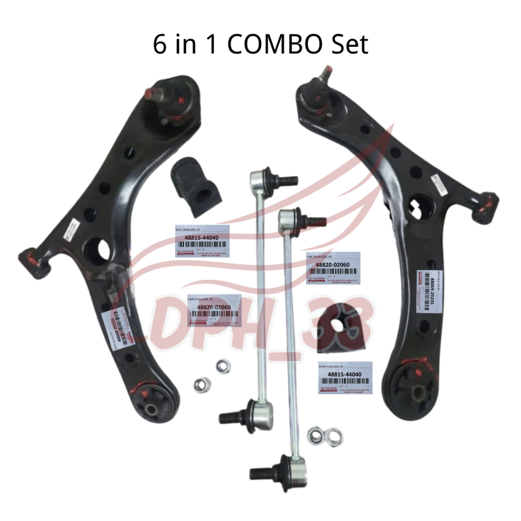 [6 IN 1 COMBO SET] OEM Front Lower Arm / Stabilizer Link / Bush for ...