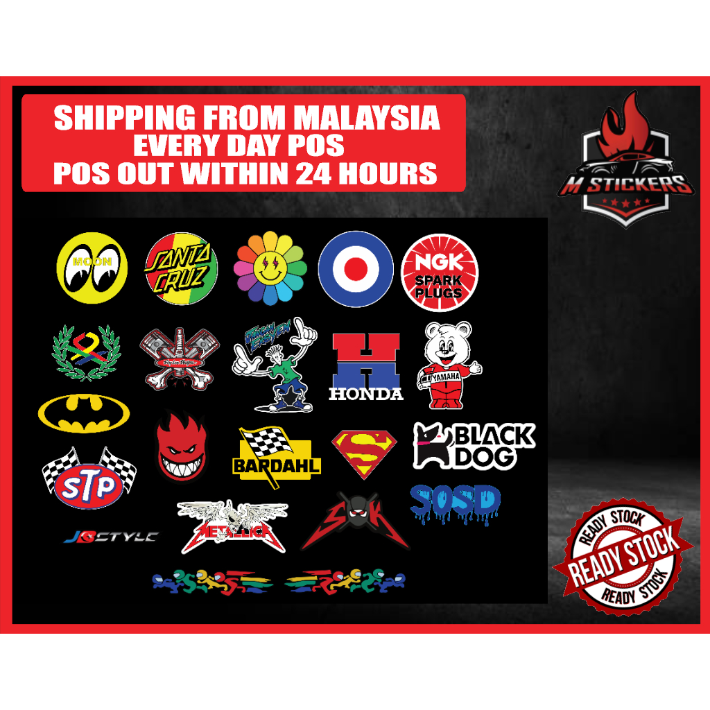 STICKER ROSSI JANGAN EKSYEN YAMAHA BENETTON HONDA VP RACING NASTY PORT ...