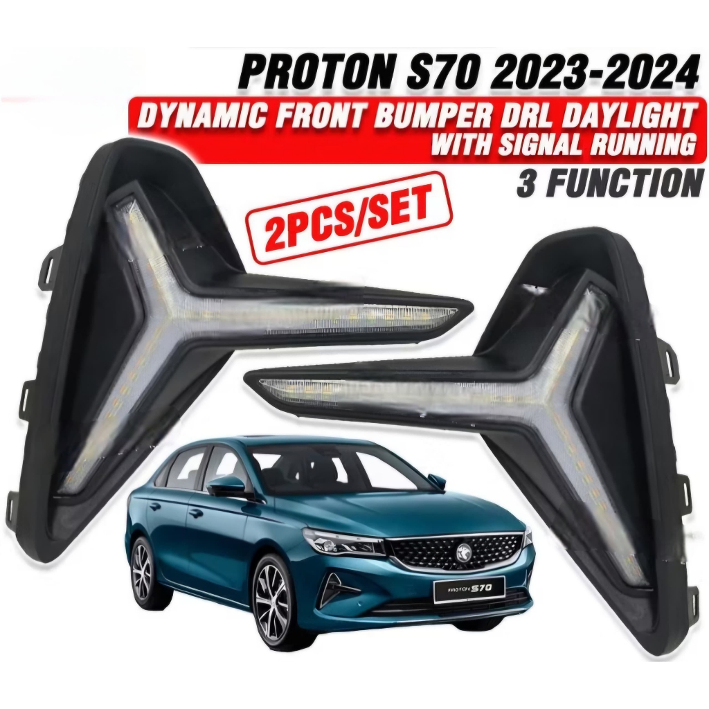 Proton S70 Front Bumper DRL LED Daylight+Running Signal With Cover ...