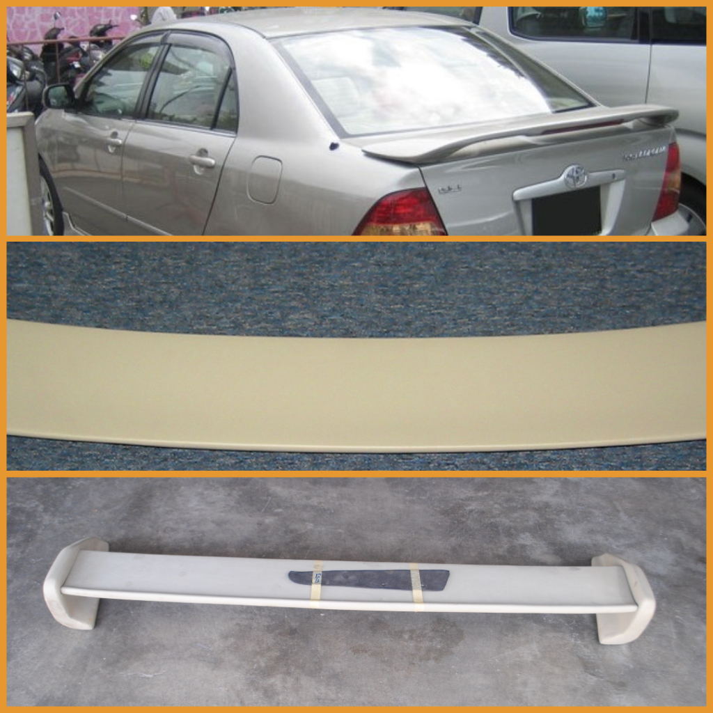 Toyota Corolla E120 AE120 2001 '01 2003 '03 Saloon Rear Spoiler - ( E ...