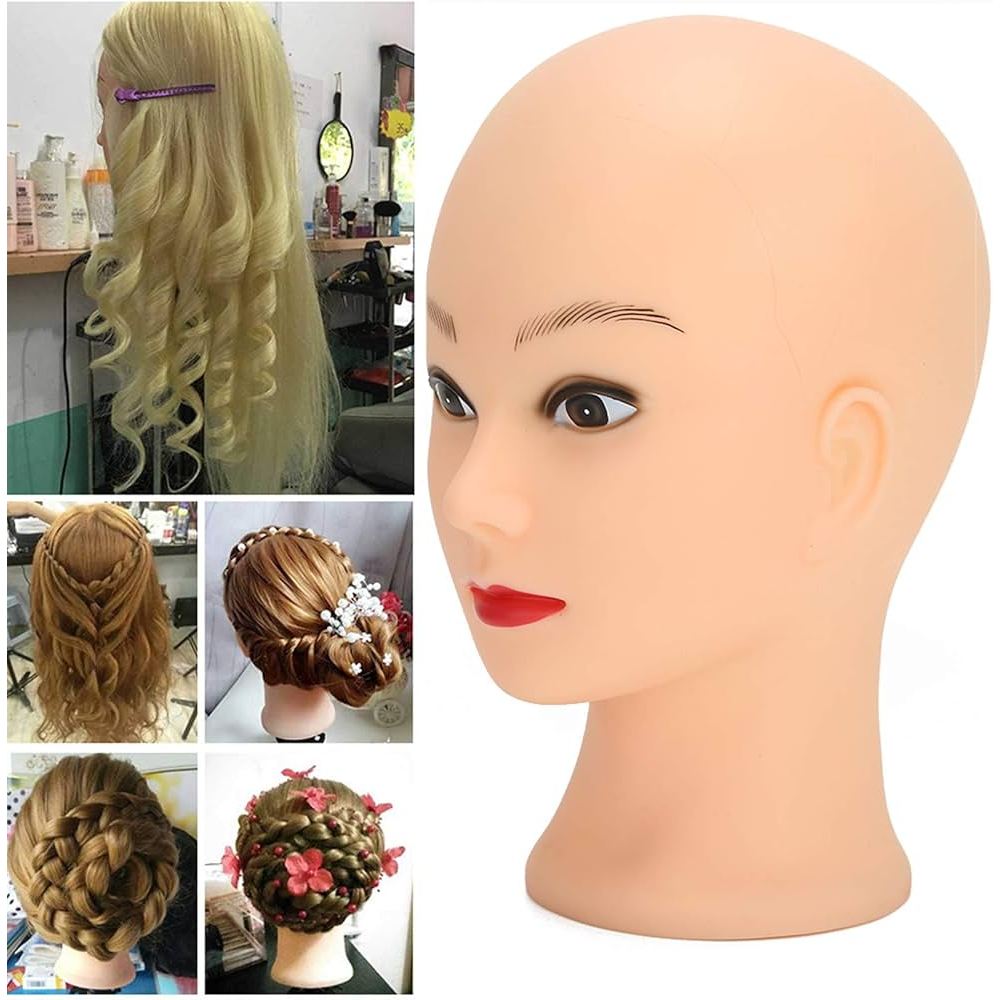 Kepala Mannequin untuk Latihan Solekan, Topi Wig, Paparan Kepala Botak ...
