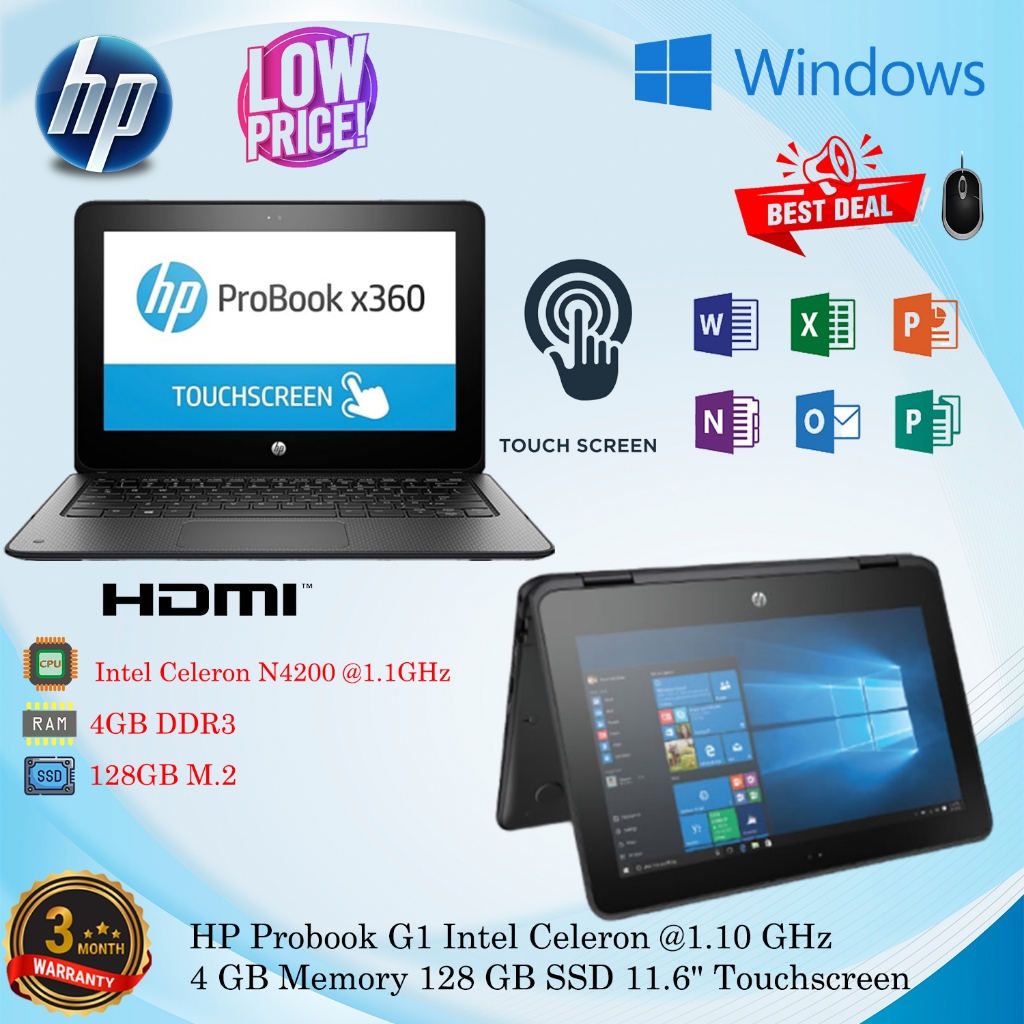 HP Probook x360 11 G1 EE Intel Celeron @ 1.10GHz | Shopee Malaysia