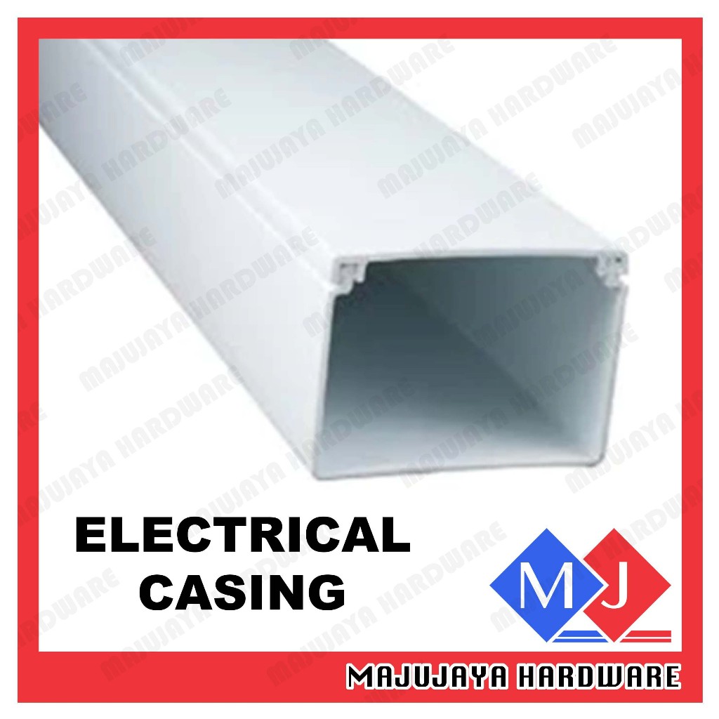 6Feet 6KAKI PVC Wiring Casing Electrical Casing PVC Trunking Penutup ...