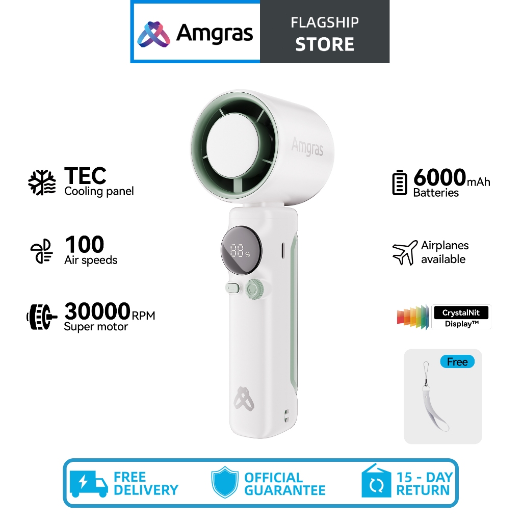 Amgras MetaHeld Fan Pro Portable Mini Fan High Speed kipas cooler 100 ...