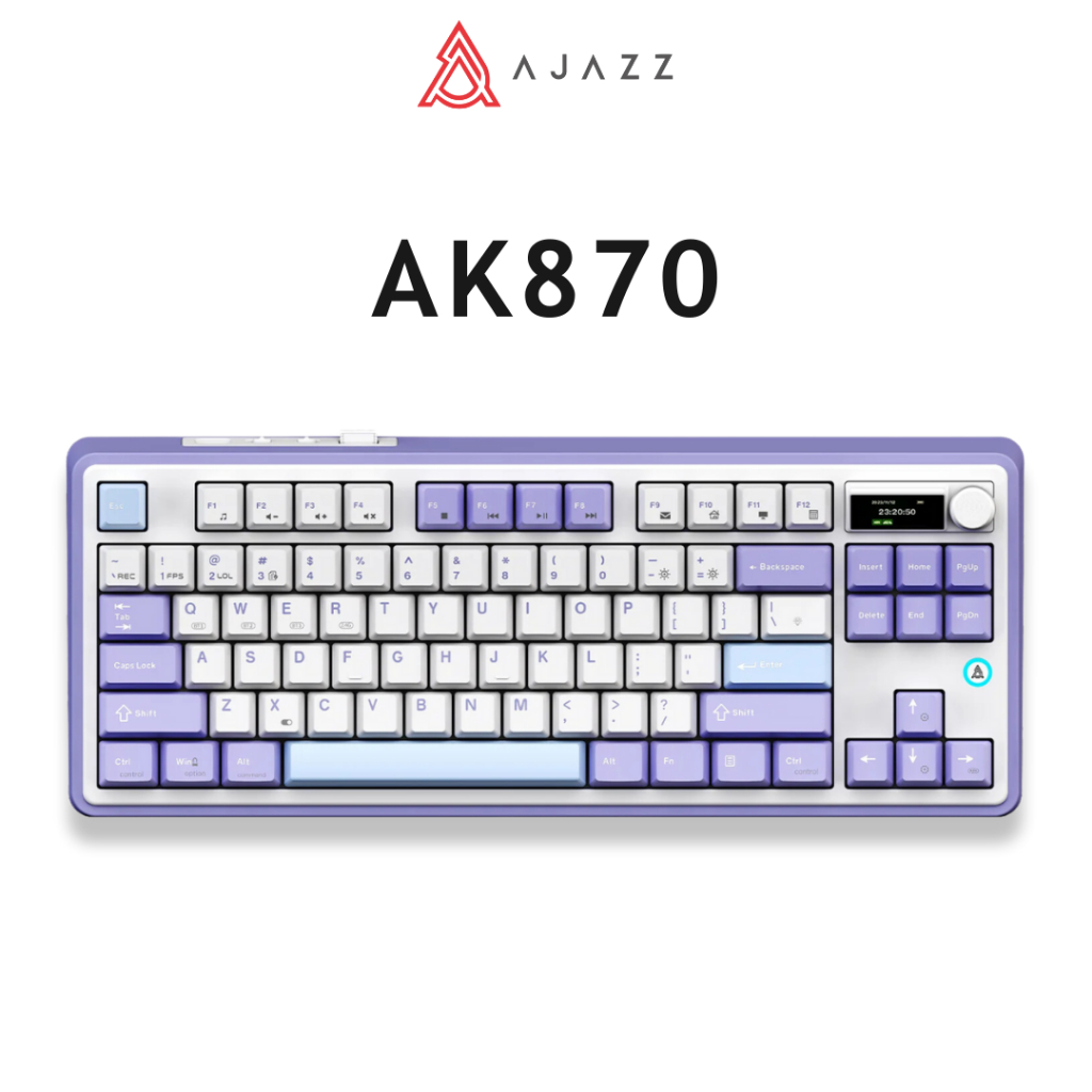 AJAZZ AK870/AK870 PLUS Wireless Gasket Mount Mechanical Keyboard 3 ...