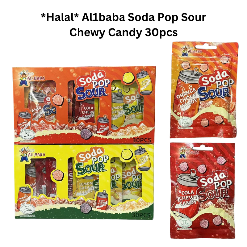 *Halal* Al1baba Soda Pop Sour Chewy Candy 30pcs | Shopee Malaysia