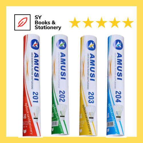 ASTAR / AMUSI Badminton Feather Shuttlecock 12pcs (204 5star,203 4star ...