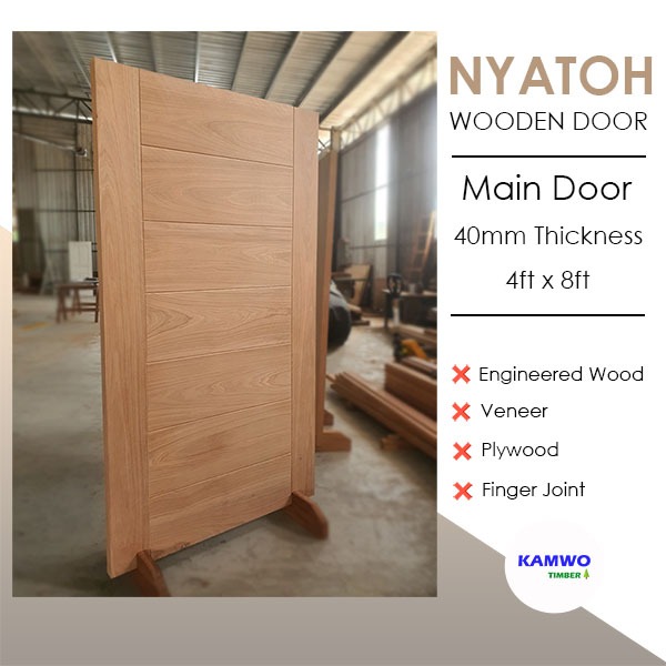 NYATOH Wooden Main Door 4ft x 8ft Made of Top Notch Kiln-Dried NYATOH ...