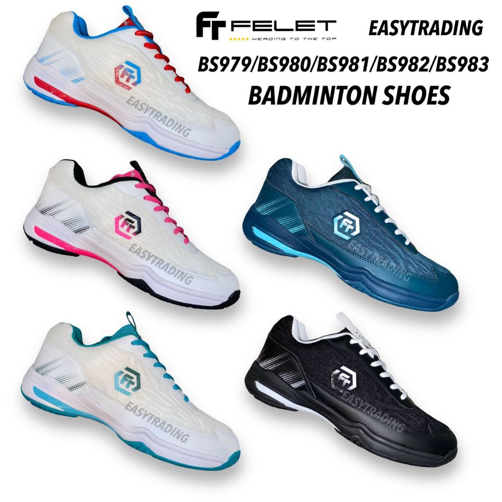 FELET Indoor Badminton Shoes FT BS979/BS980/BS981/BS982/BS983 ( 100% ...