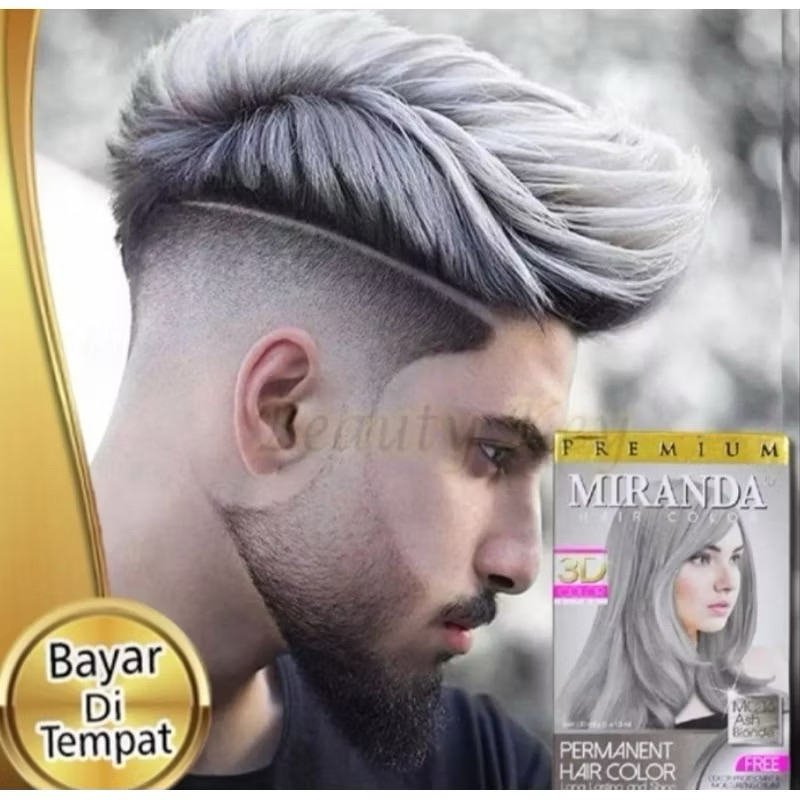 Miranda MC 16 Ash Blonde - Cat Rambut Miranda Warna Abu-abu | Shopee ...