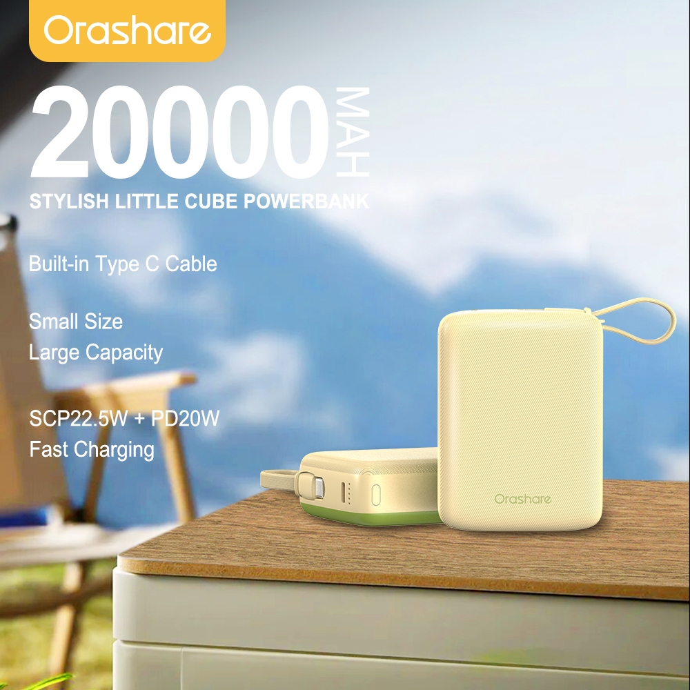 Orashare PM20C 20000mAh Fast Charing Powerbank With Built-In Type-C ...