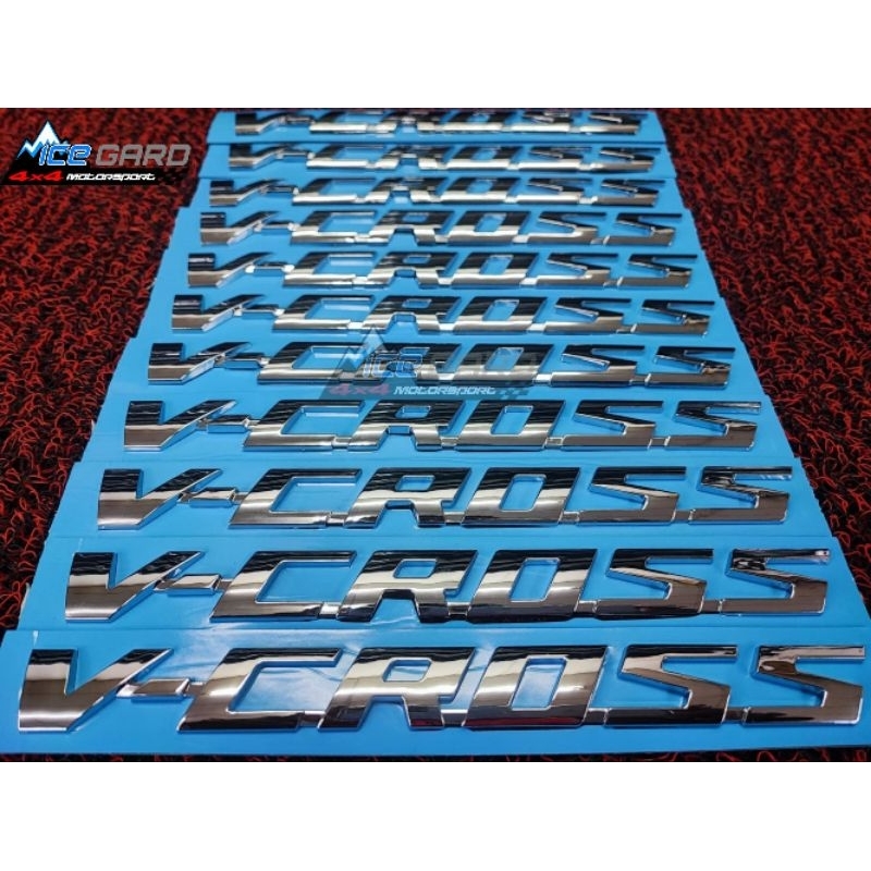 ISUZU DMAX VCROSS EMBLEM STICKER SIDE DOOR EMBLEM REAR TRUNK TAILGATE ...