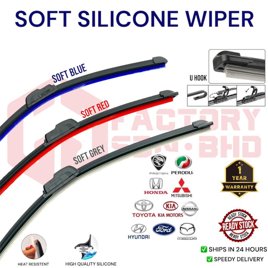Proton High Quality Soft Silicone Car Wiper Windscreen (1 Pair / Sepasang) 1 year Warranty ...
