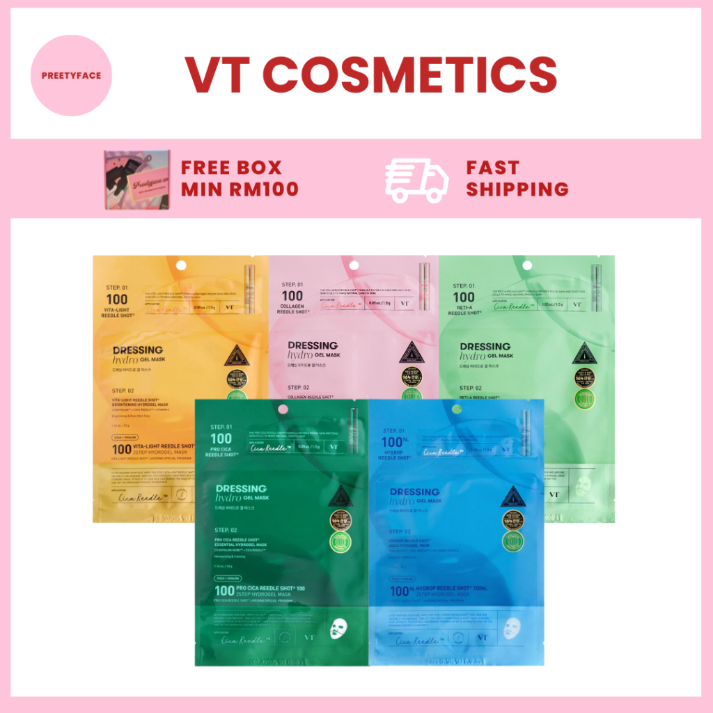 VT COSMETICS Collagen Reedle Shot 100 Mask/VT Hydrop Reedle Shot 100hL ...