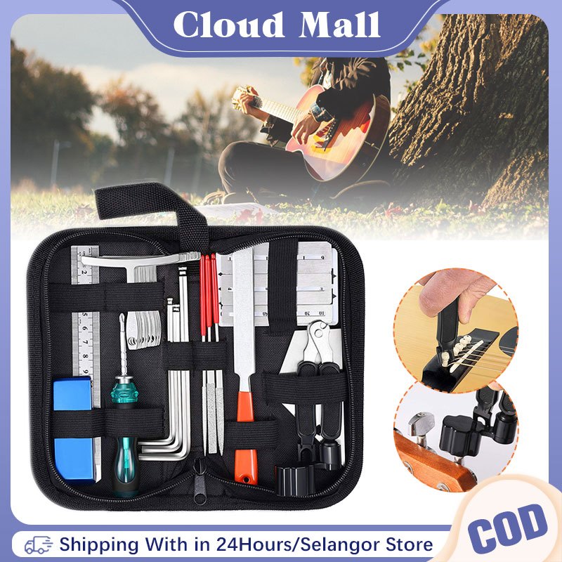 25Pcs Guitar Repair Kit Professional Guitar Setup Tool Kit for Acoustic ...