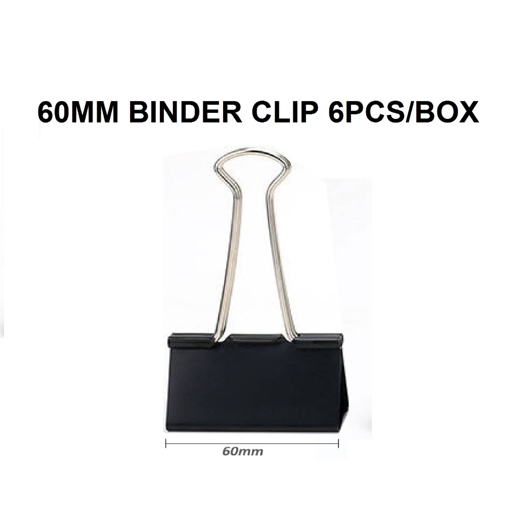 BINDER CLIP / DOUBLE CLIP 60mm 6pcs/box (Special Size) | Shopee Malaysia
