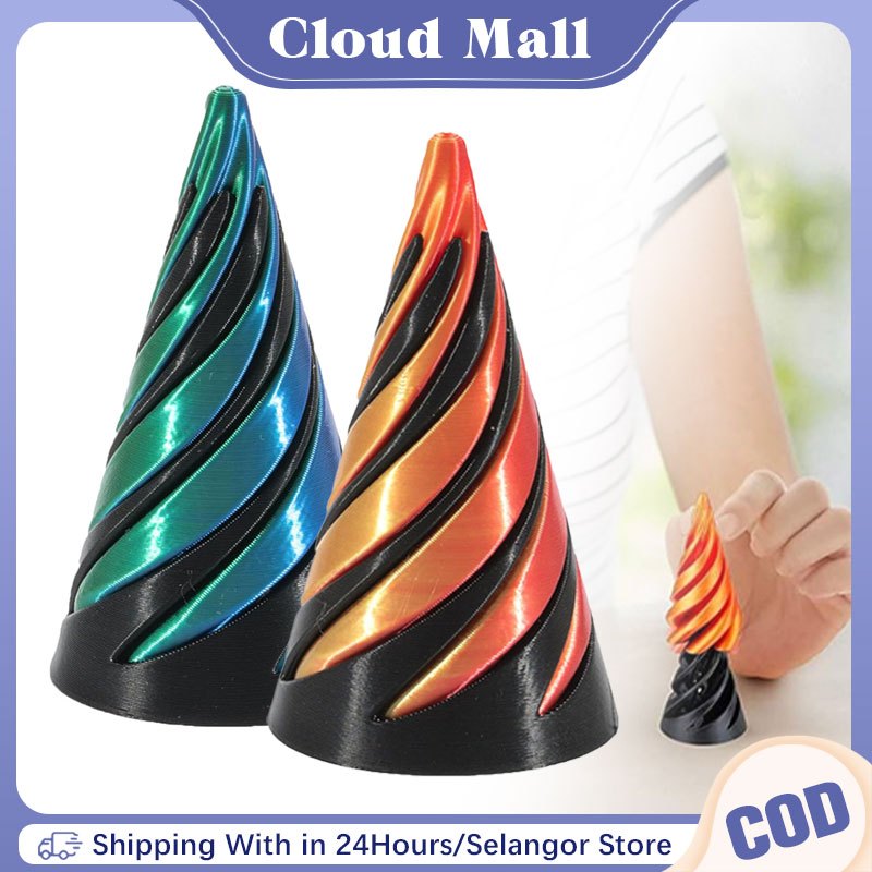 Spiral Cone Fidget Toy 3D Printed Spiral Cone Toy | Shopee Malaysia