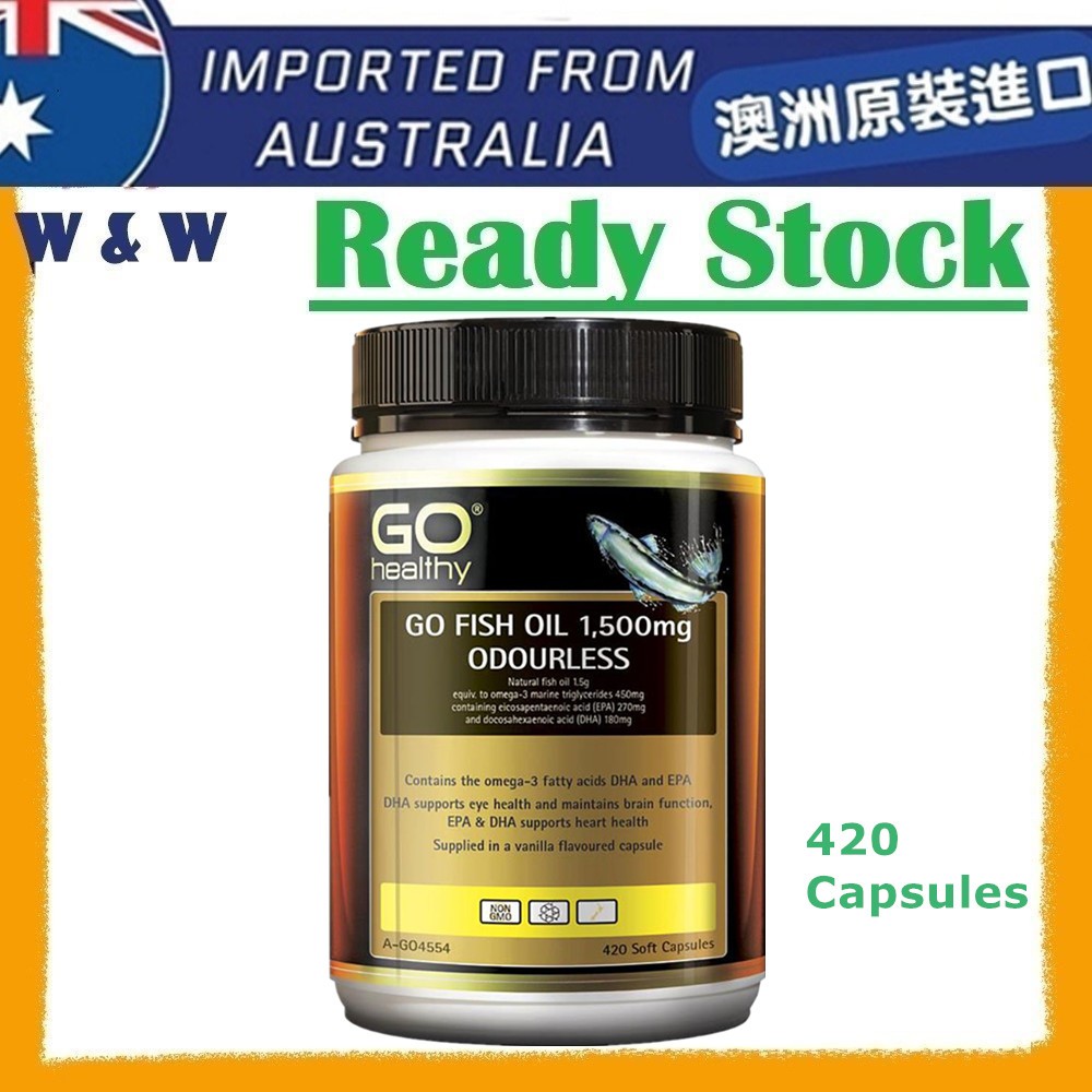 [NZ Import EXP 06/2027] GO Healthy Fish Oil 1500mg Odourless ( 420 ...