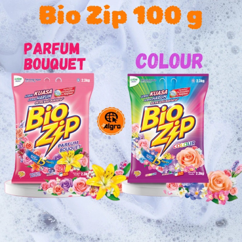 Bio Zip Detergent Powder/Sabun Pencuci Baju Bio Zip- 100g | Shopee Malaysia