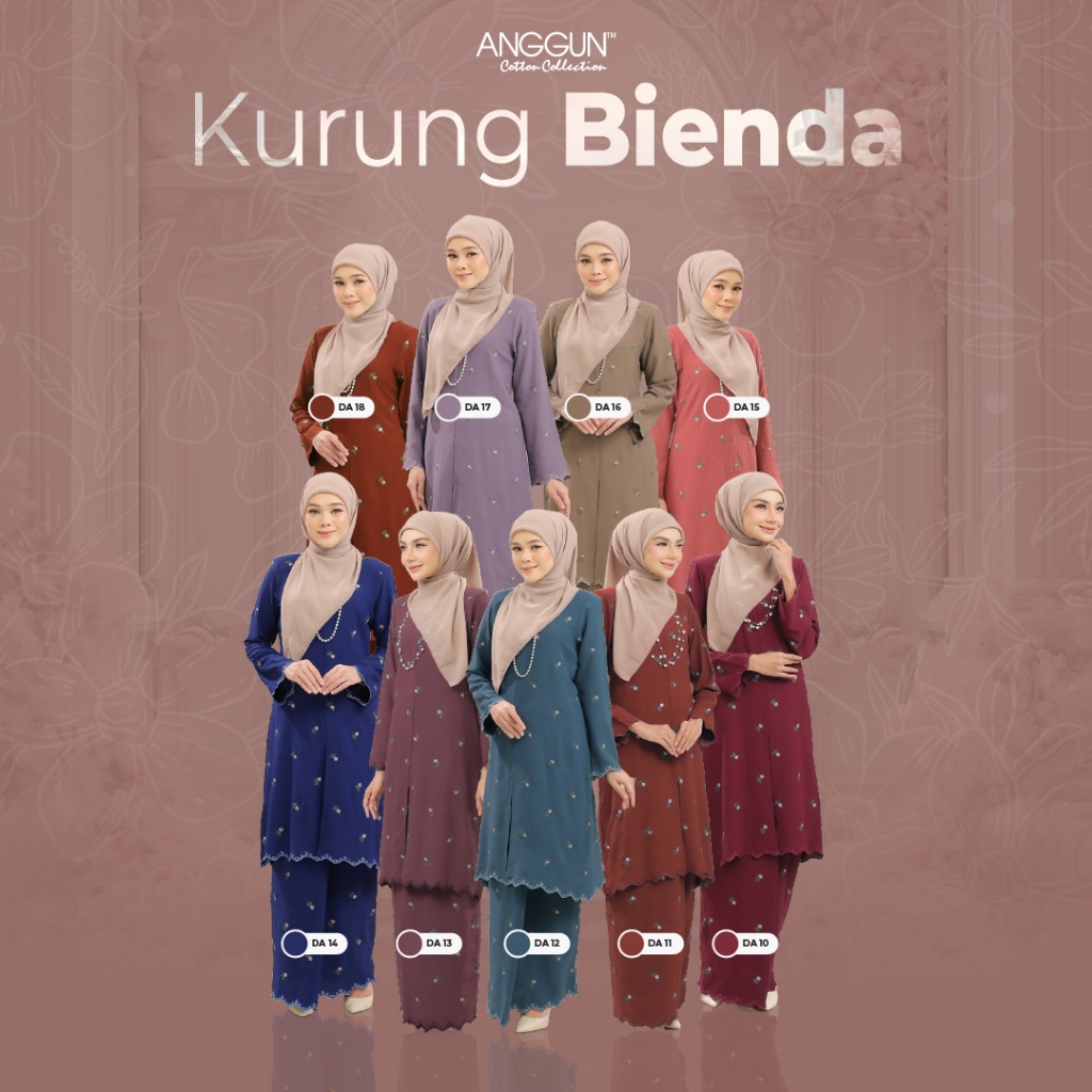 ANGGUN COTTON Baju Kurung Bienda Batch 2 Material Italian Crepe Cutting ...