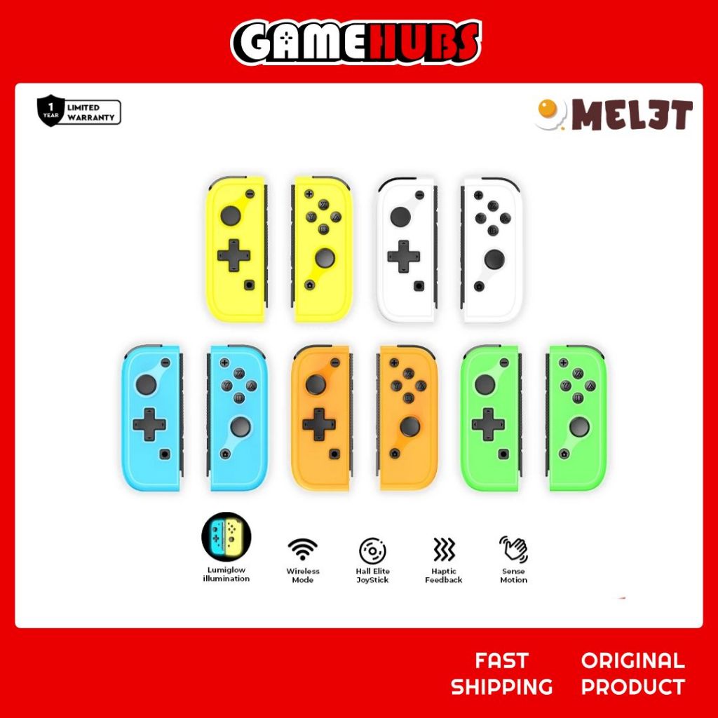 Omelet Gaming Glow In The Dark Mini Joy-Pad Hall Effect joycon No Drifting Controller for ...