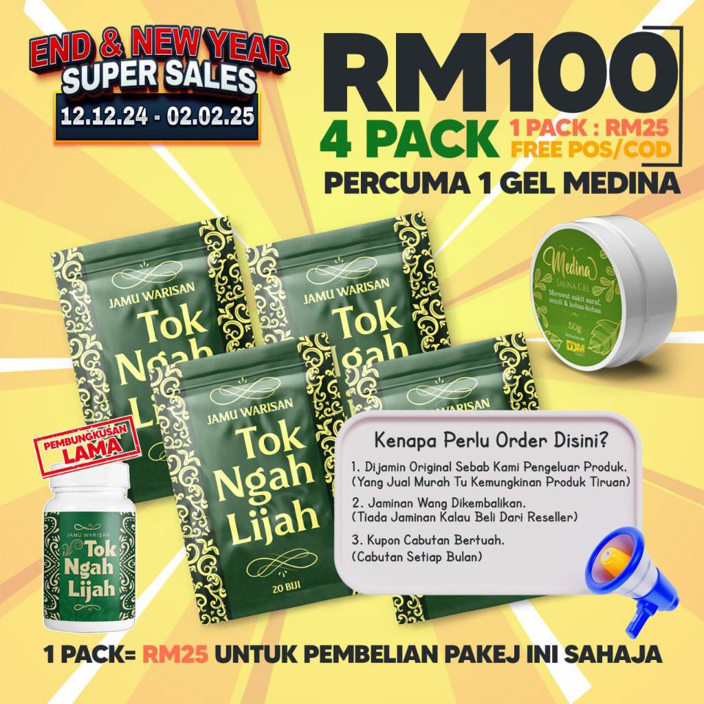 Jamu Tok Ngah Lijah Original HQ Medina New Packaging | Shopee Malaysia