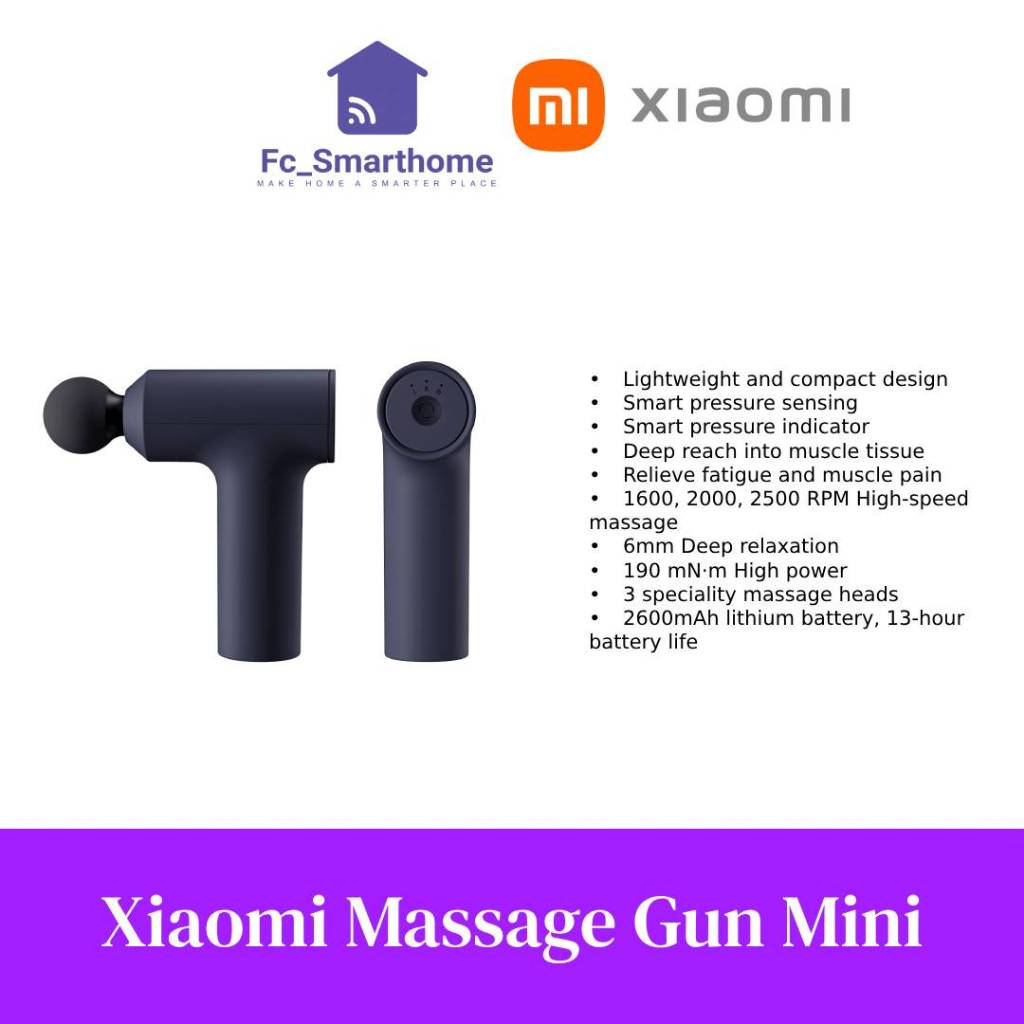 Xiaomi Massage Gun Mini, Lightweight, Compact, Smart Pressure Sensing ...