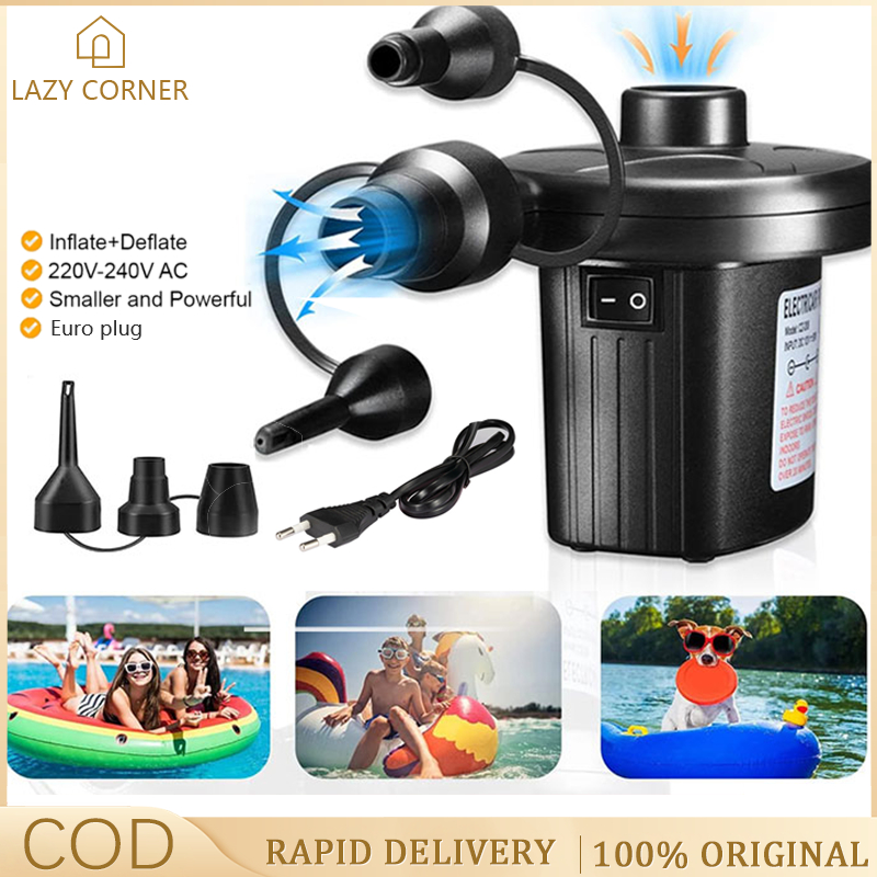 PORTABLE AC ELECTRIC AIR INFLATION PUMP INFLATE DEFLATE FOR INFLATION AIR BED MATTRESS SOFA ...