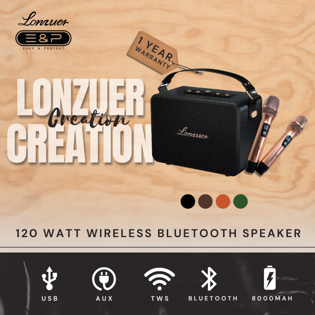 Lonzuer Creation Bluetooth Speaker 120wat Audio Power | Shopee Malaysia