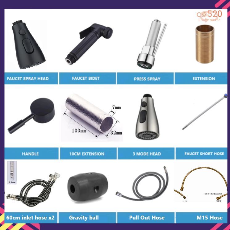 Faucet Tap Accessories Water Tap Spare Parts Mixer Tap Replacement Part ...