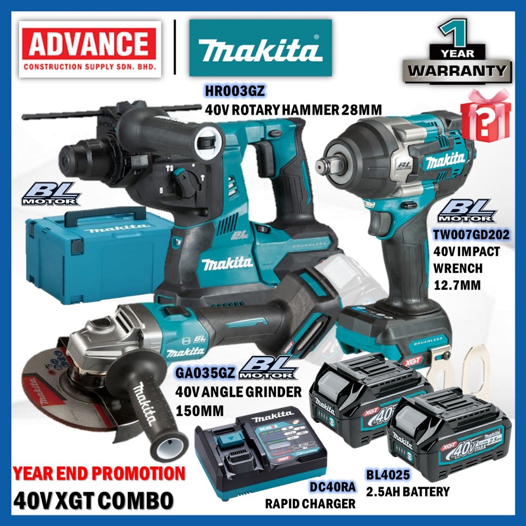MAKITA Year End Promotion 2024 ( 40V XGT Cordless Combo Set ) | Shopee Malaysia
