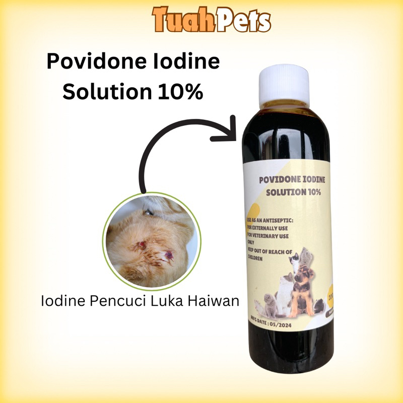 Povidone Iodine solution 10% For Animal Iodin Pencuci Luka Haiwan ...