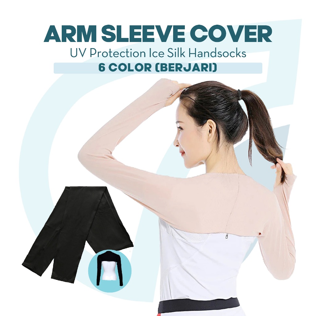Women Arm Sleeves Handsocks Uv Protection Sun Sarung Tangan Ladies Long ...
