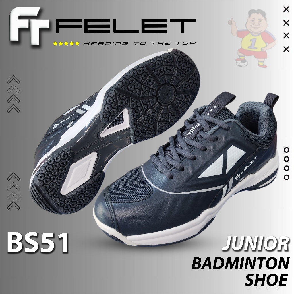 Felet Original Junior Badminton Shoes Kasut Badminton BS51 | Shopee Malaysia