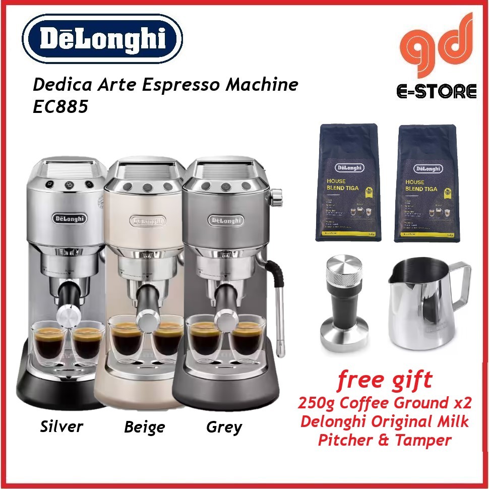 Delonghi EC885 Dedica Arte Espresso Machine EC885.M EC885.BG EC885.GY ...