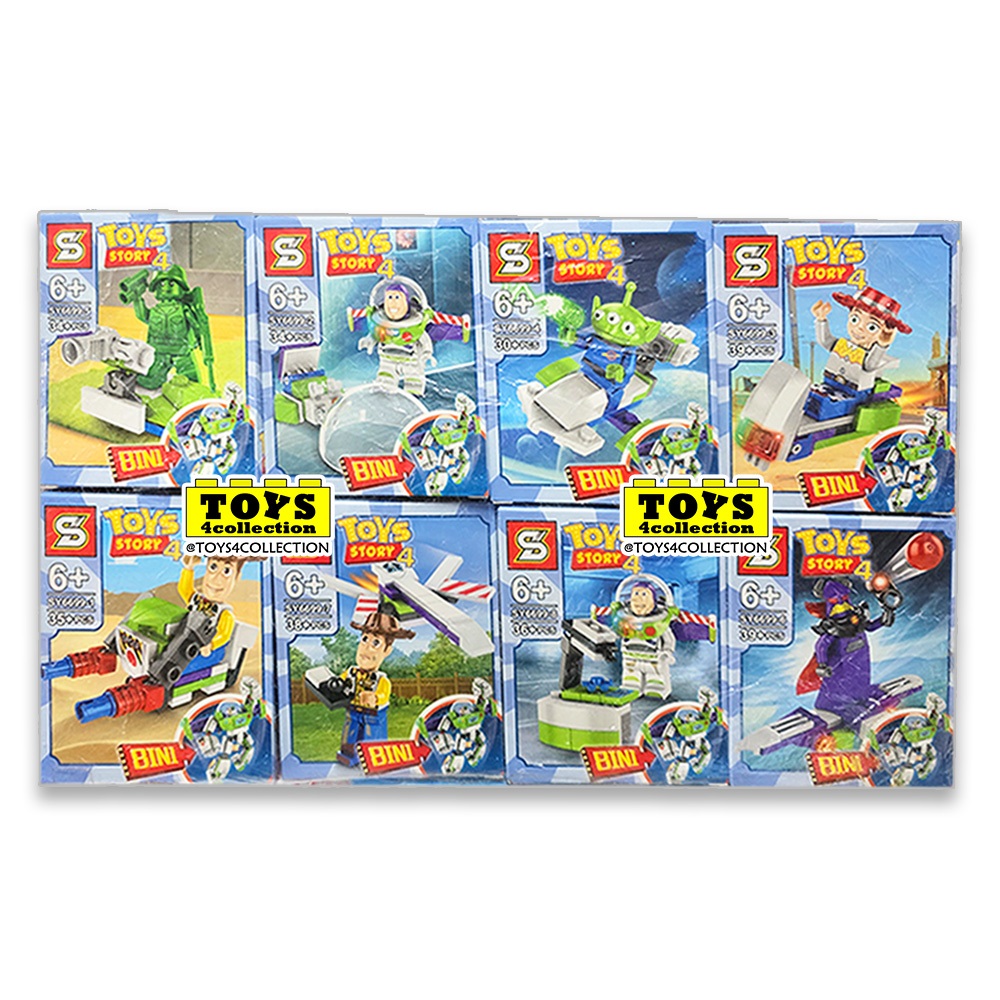 (8 in 1) SY6699 Toy Story 4 Movie Andy Buzz LightYear Woody Alien ...