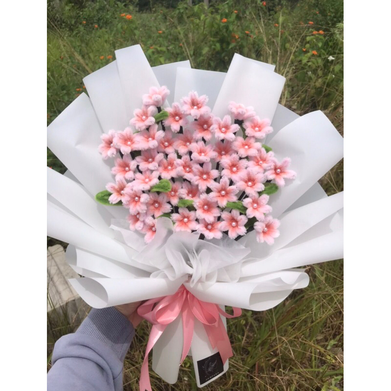 bouquet kawat bulu/kawat bulu/handmade bouquet/pipe bouquet/konvo ...