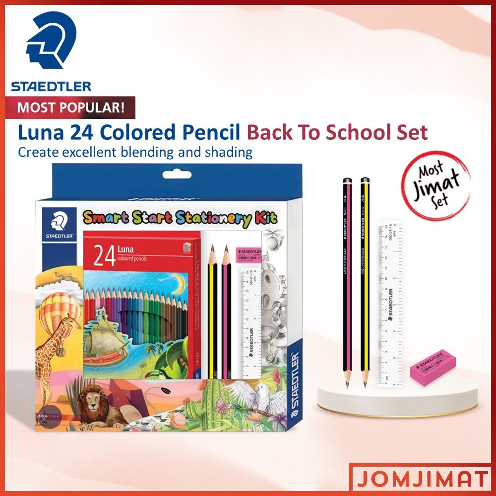 Staedtler Luna 136 24 Coloured Pencil Back To School Value Set 61 Set-5 ...
