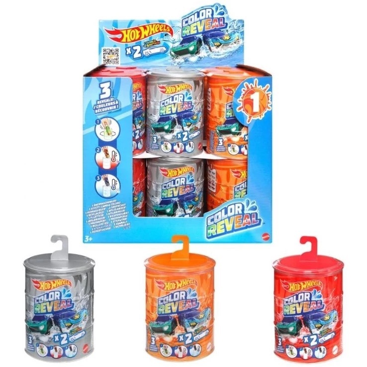 Hot Wheels Color Reveal, Set Of 2 1:64 Scale Vehicles With Surprise ...