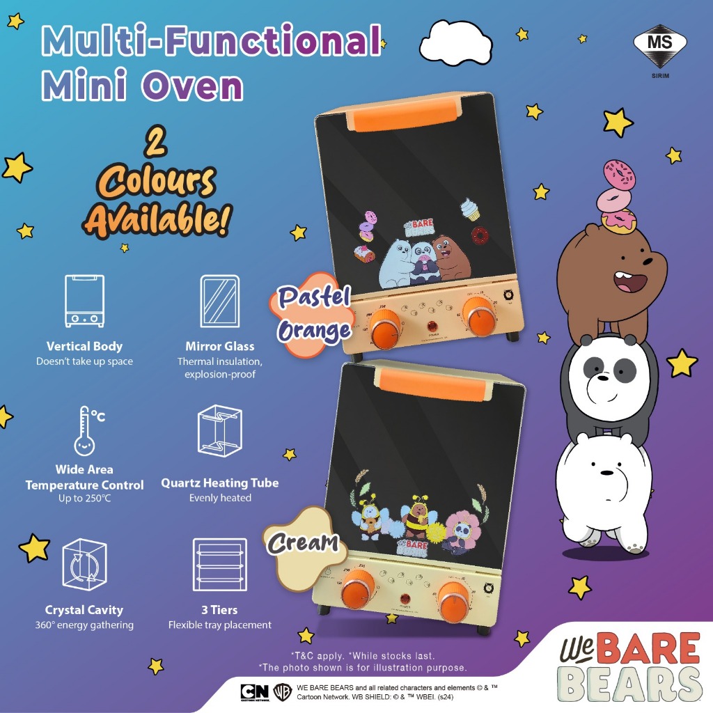 We Bare Bears Mini Oven [Sirim Approved] [Official Seller] [Genuine ...