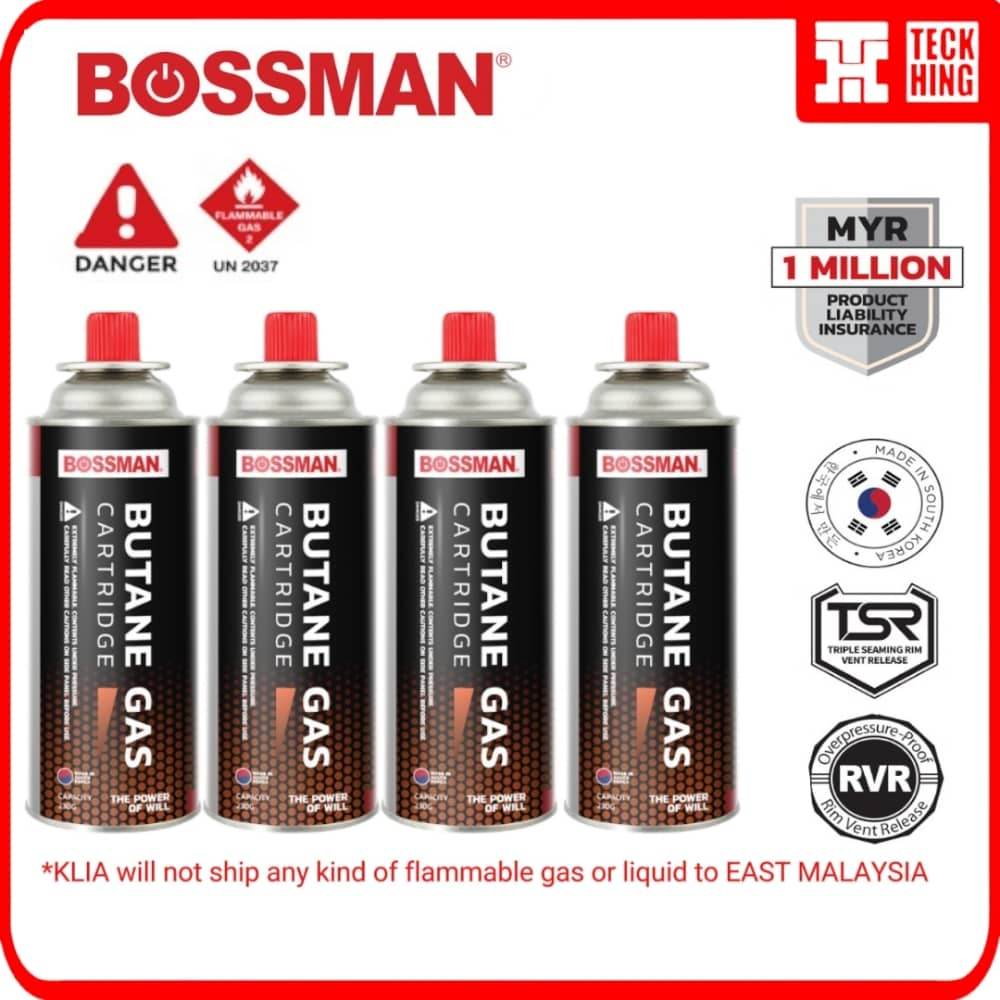 ~ Bossman BBG-230 Liquefied Butane Gas Cartridge for Portable Mini ...