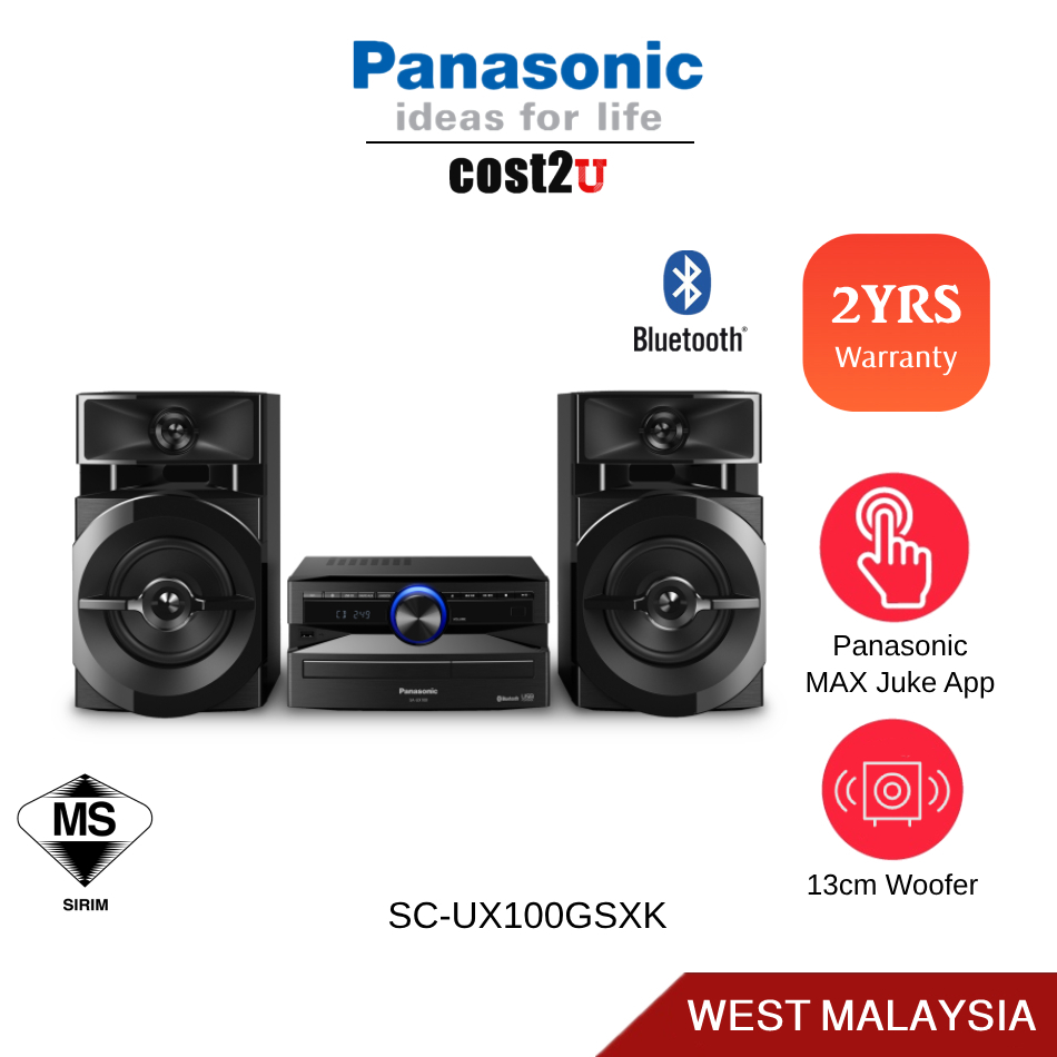 Panasonic 2Ch Urban Audio HiFi System | SC-UX100GSXK (MP3 USB Player ...