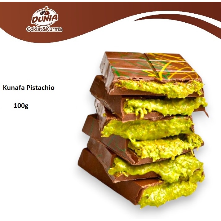 Middle Eastern Luxury: Pistachio Kunafa Chocolate, Imported from the ...