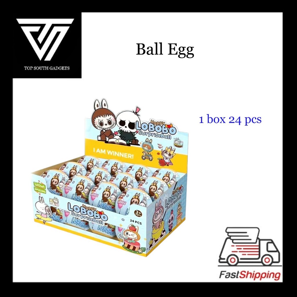 Happy Labubu Suprise Ball Egg Doll Chain Sticker Collection Series For ...