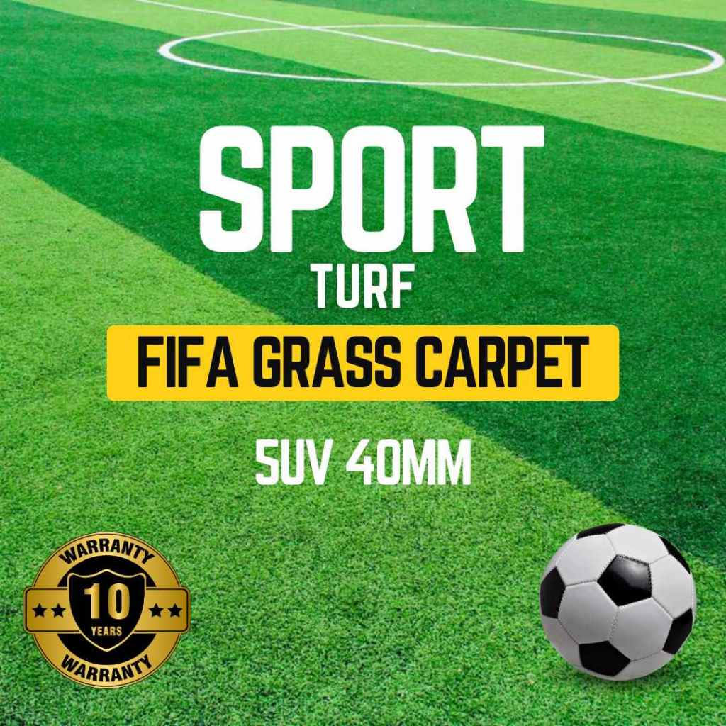 SPORT TURF FIFA Grass Carpet 5UV 40MM rumput tiruan rumput sintetik ...