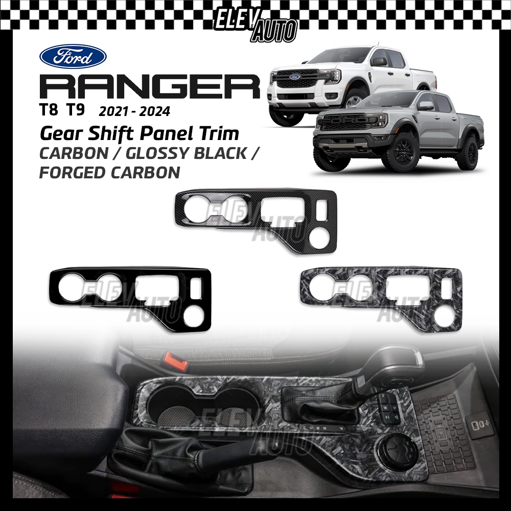 Ford Ranger T8 T9 2021 - 2024 Gear Shift Panel Trim Carbon Black ...