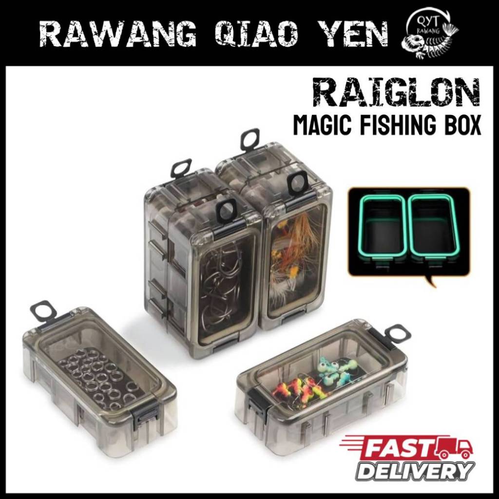 RAIGLON Magic Fishing Box, Water Resistant/Magnetic/Luminous ,Fishing ...